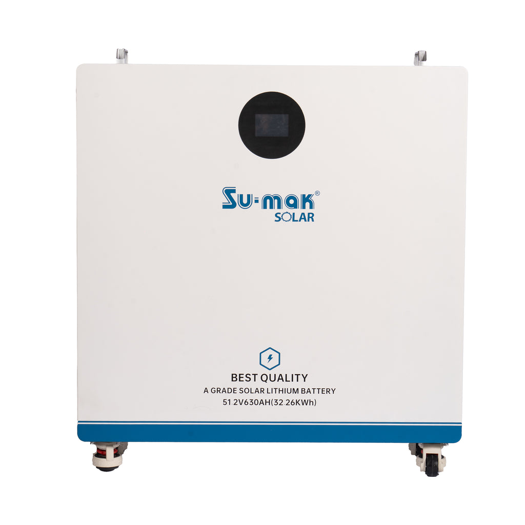 Su-mak SOLAR 51.2V 630Ah Wall-Mounted Lithium Battery, LiFePO4 32.26kW